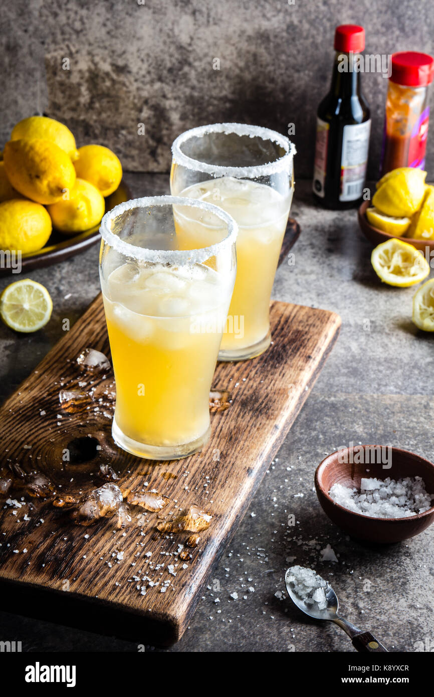 Drink Michelada chilena. Traditional Latin American chilean mexican ...
