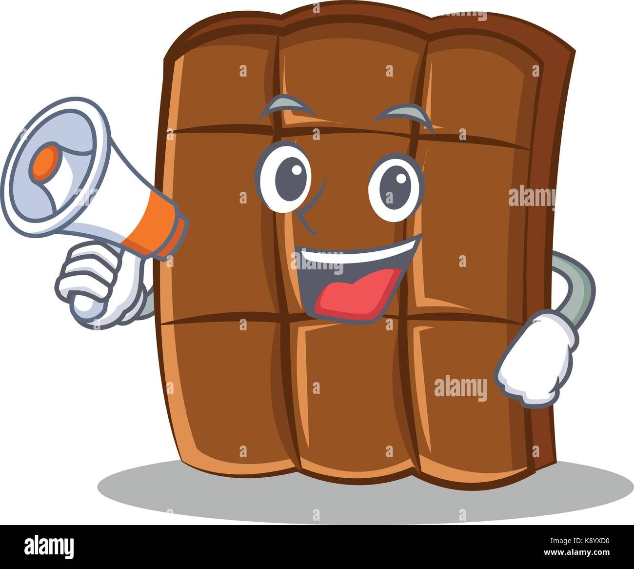 With megaphone chocolate character cartoon style Stock Vector Image ...
