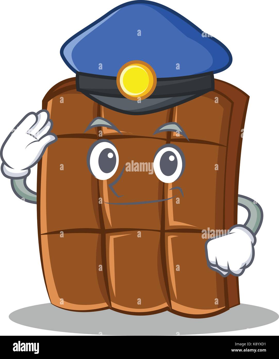 Police chocolate character cartoon style Stock Vector Image & Art - Alamy