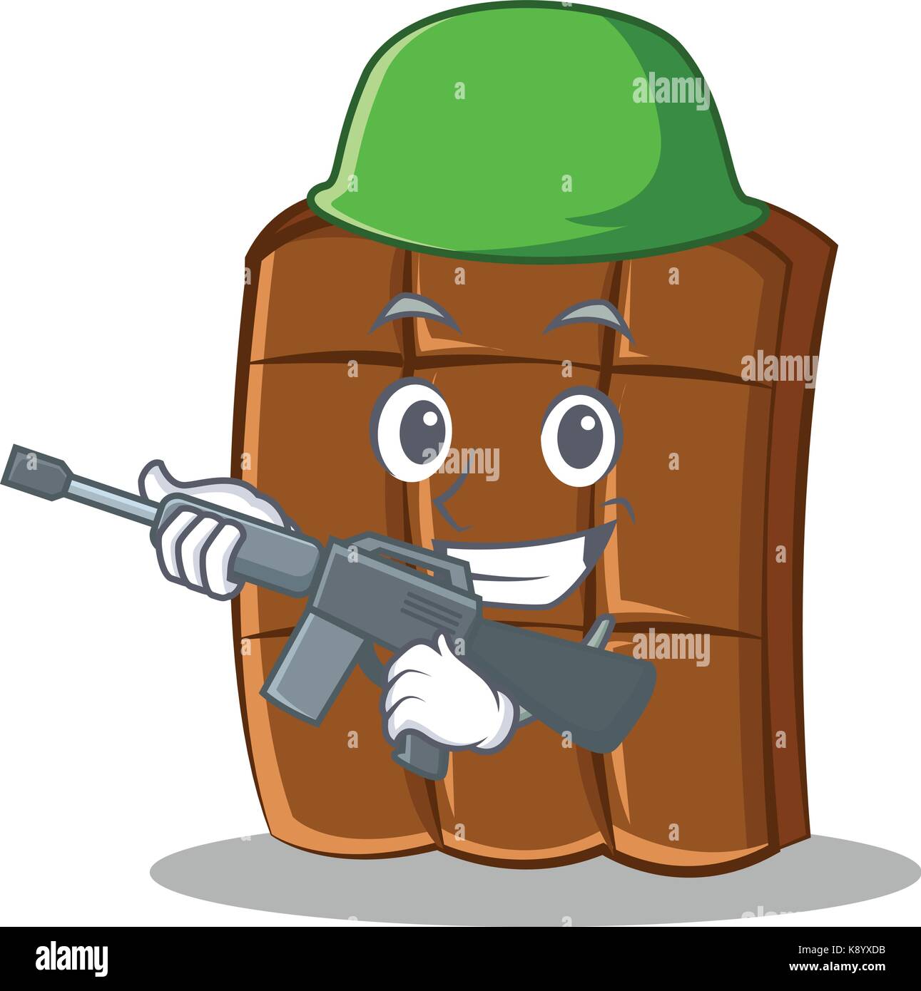 Army chocolate character cartoon style Stock Vector Image & Art - Alamy