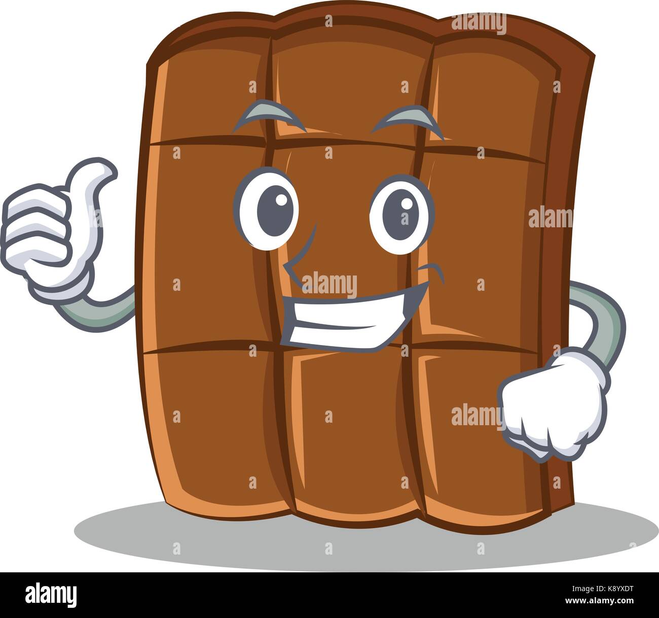 Thumbs up chocolate character cartoon style Stock Vector Image & Art ...