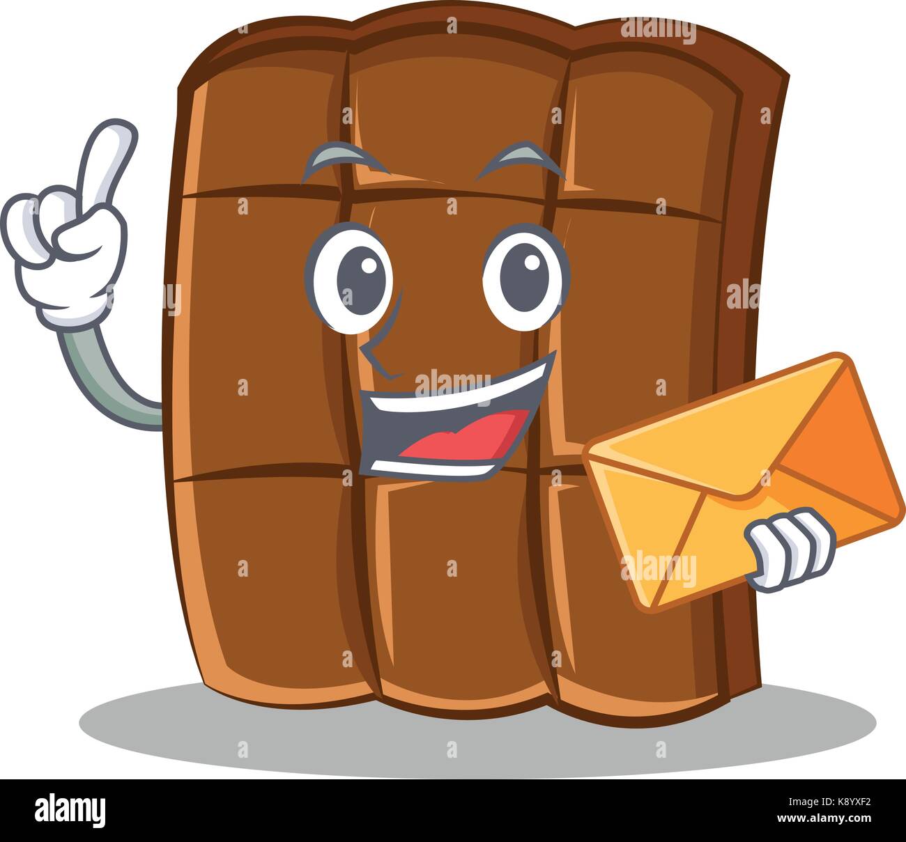 With envelope chocolate character cartoon style Stock Vector Image ...
