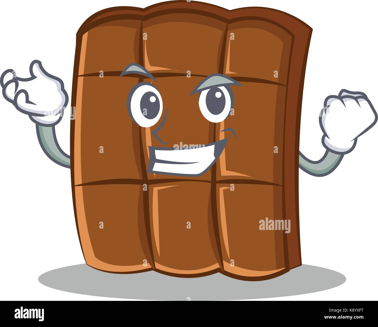 Successful chocolate character cartoon style Stock Vector Image & Art ...
