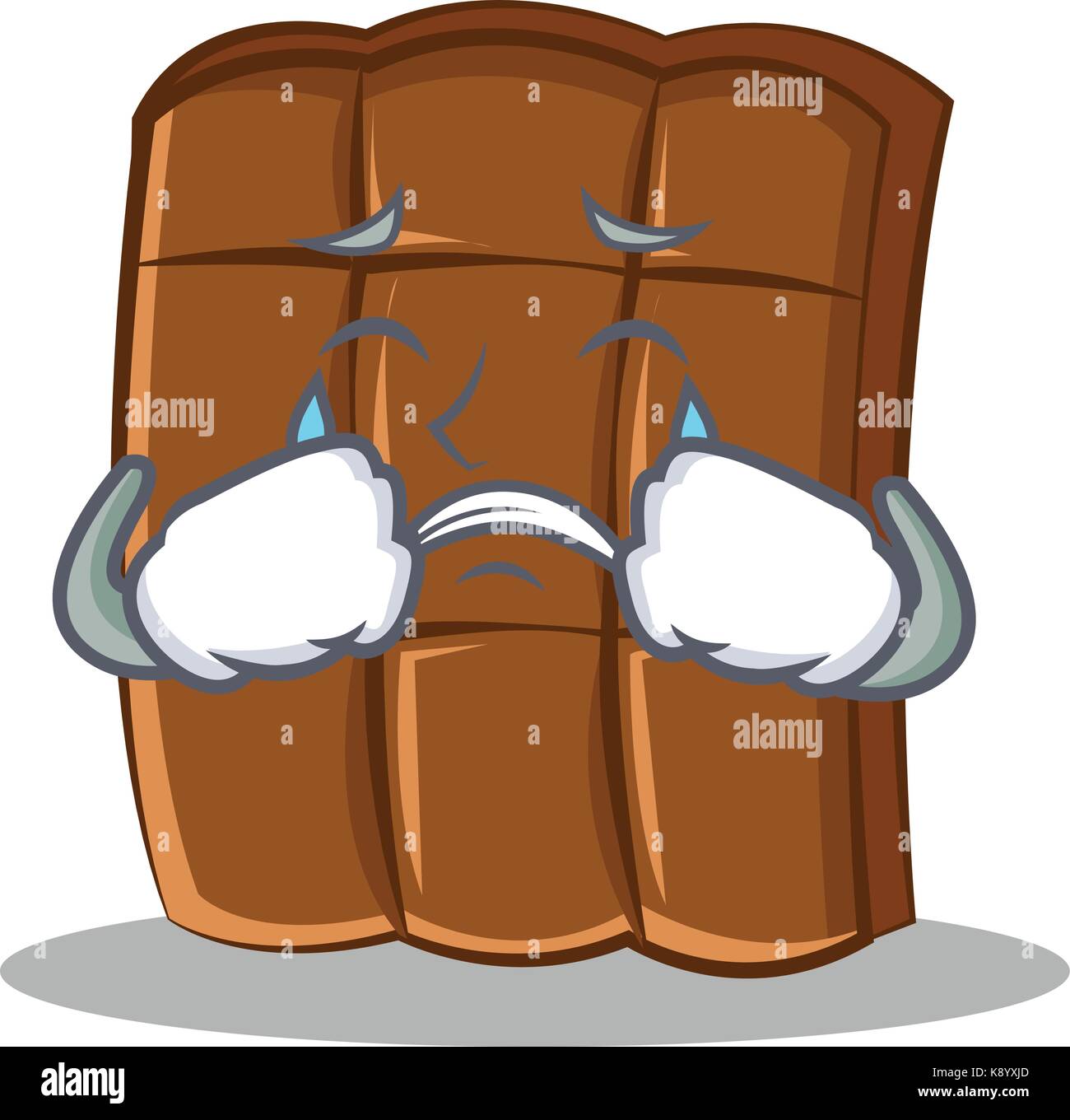 Crying chocolate character cartoon style Stock Vector Image & Art - Alamy