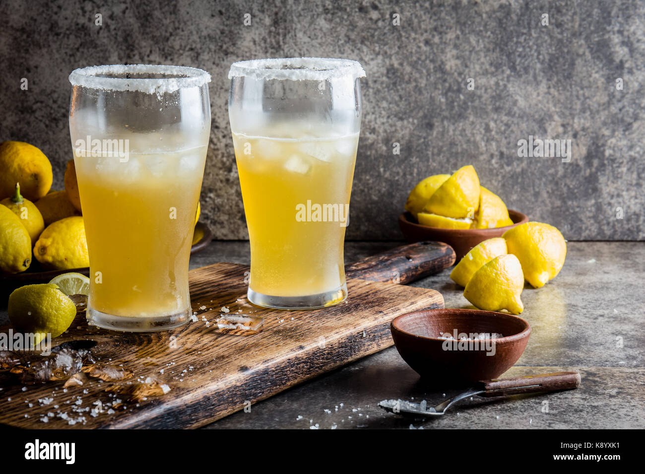 Drink Michelada chilena. Traditional Latin American chilean mexican ...