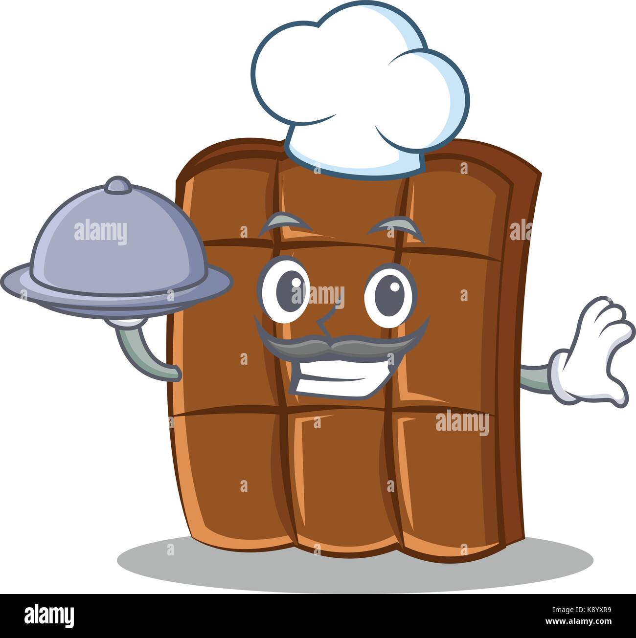 Chef with food chocolate character cartoon style Stock Vector Image ...