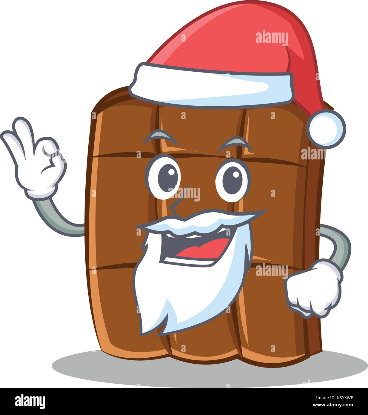 Santa chocolate character cartoon style Stock Vector Image & Art - Alamy