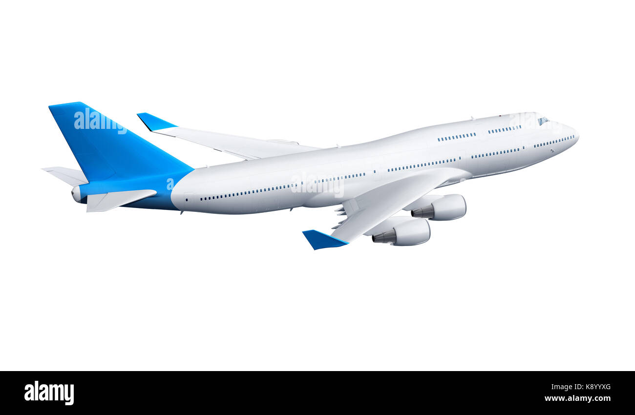 Airplane isolated on white background Stock Photo - Alamy