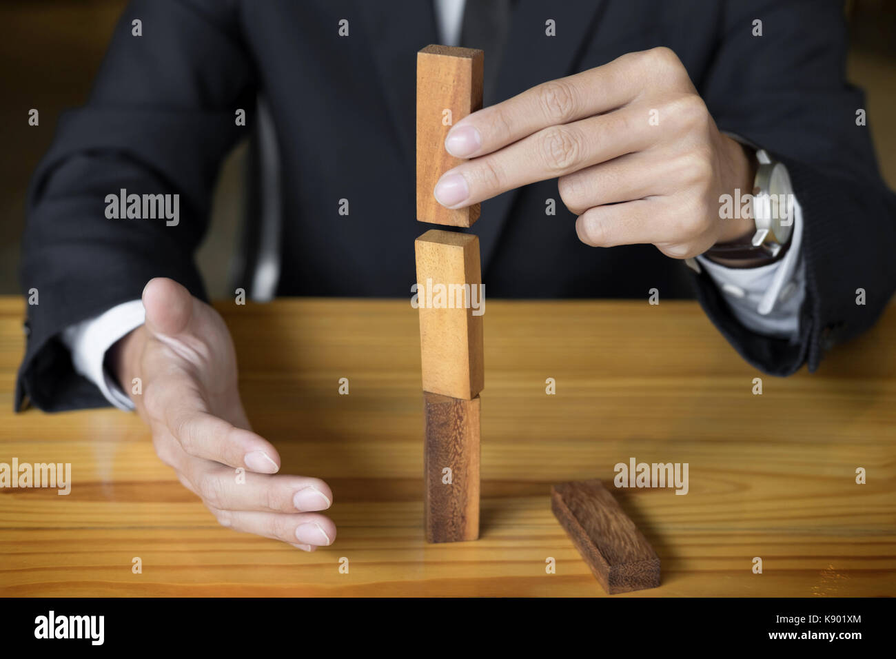 Planning, risk and wealth strategy in business concept, businessman and ...