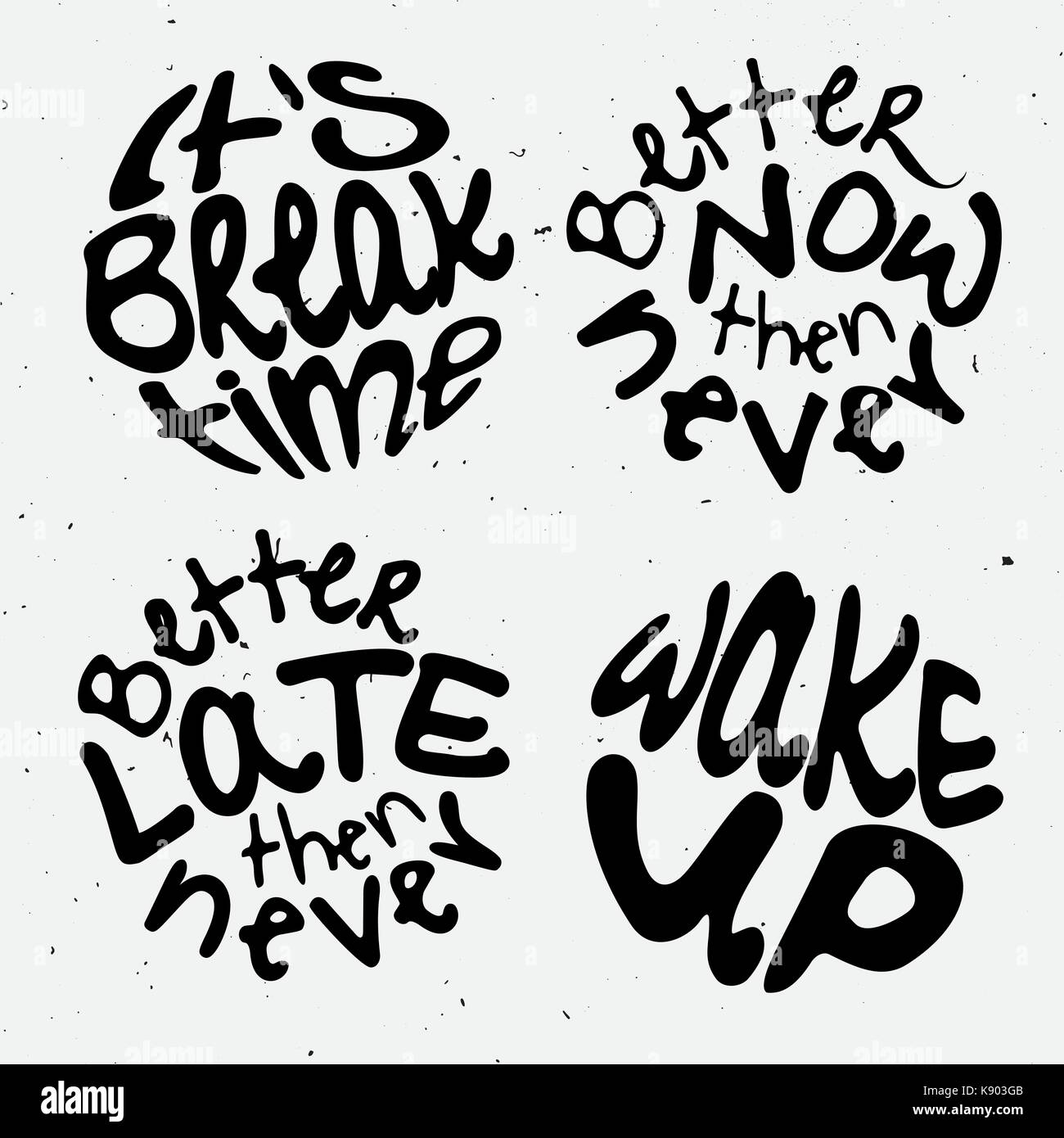 Time lettering. Motivation quotes about time and to do lists. circle ...