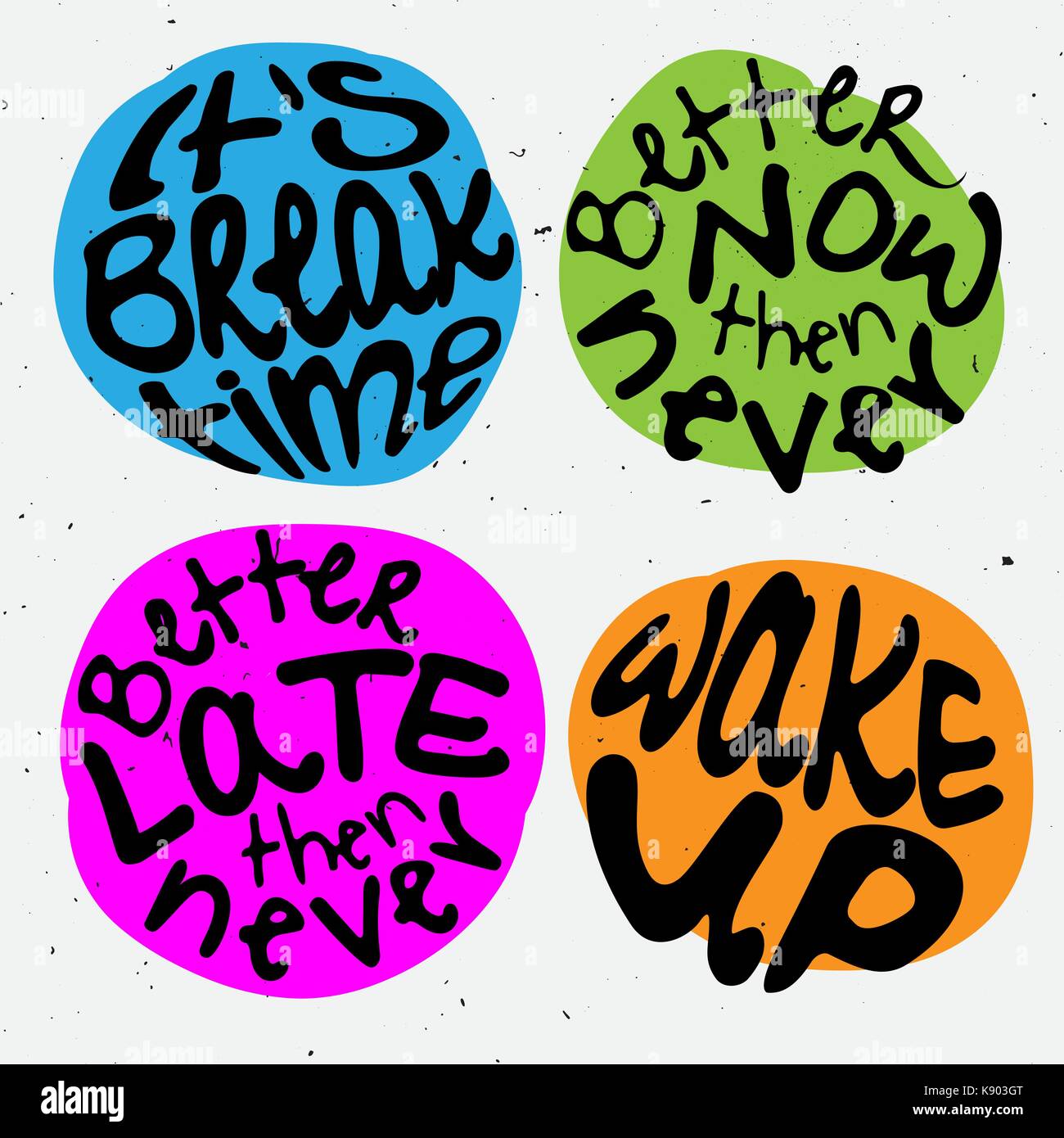 Time lettering. Motivation quotes about time and to do lists. circle ...