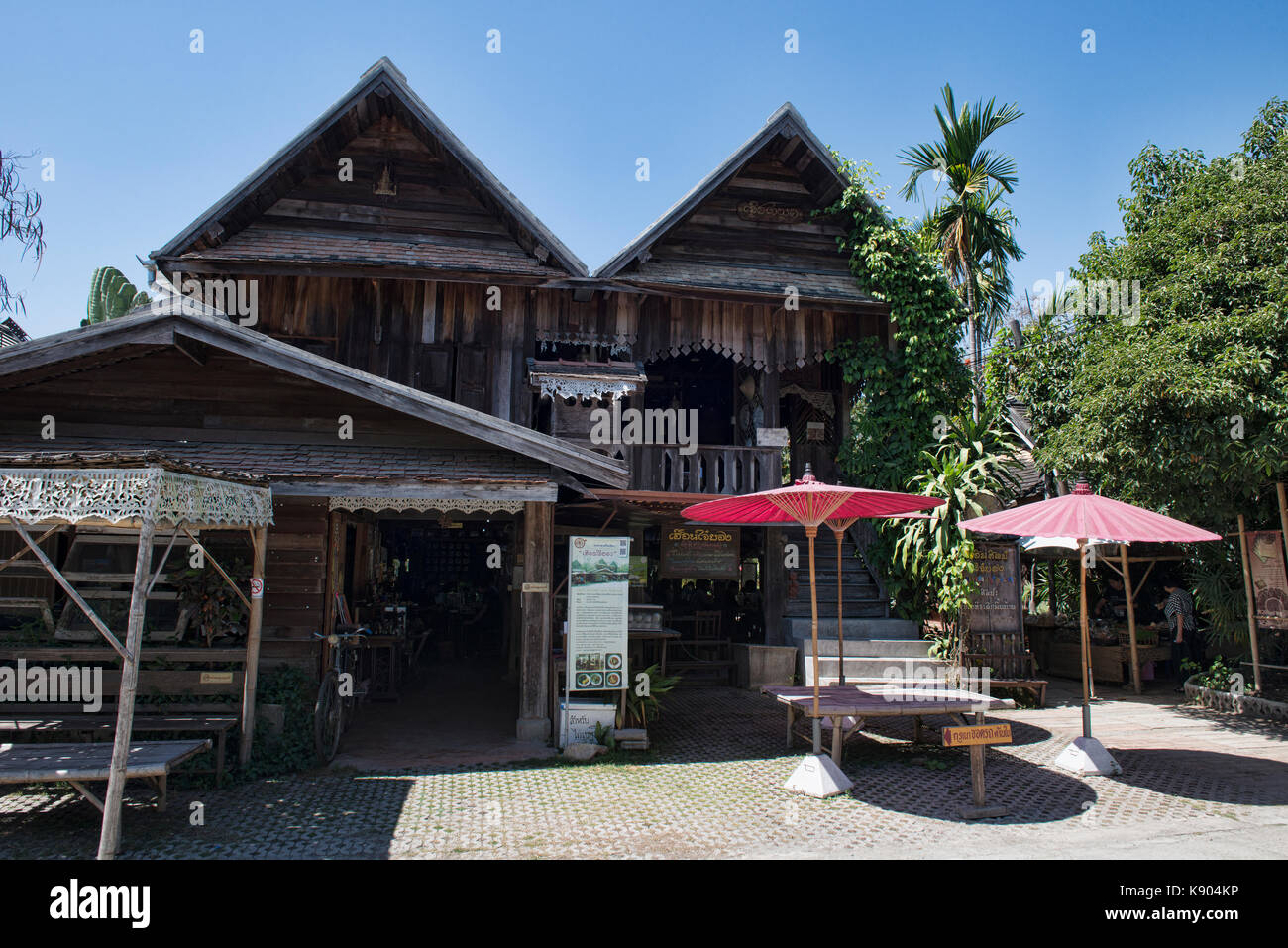 Traditional Lanna house in Chiang Mai, Thailand Stock Photo - Alamy