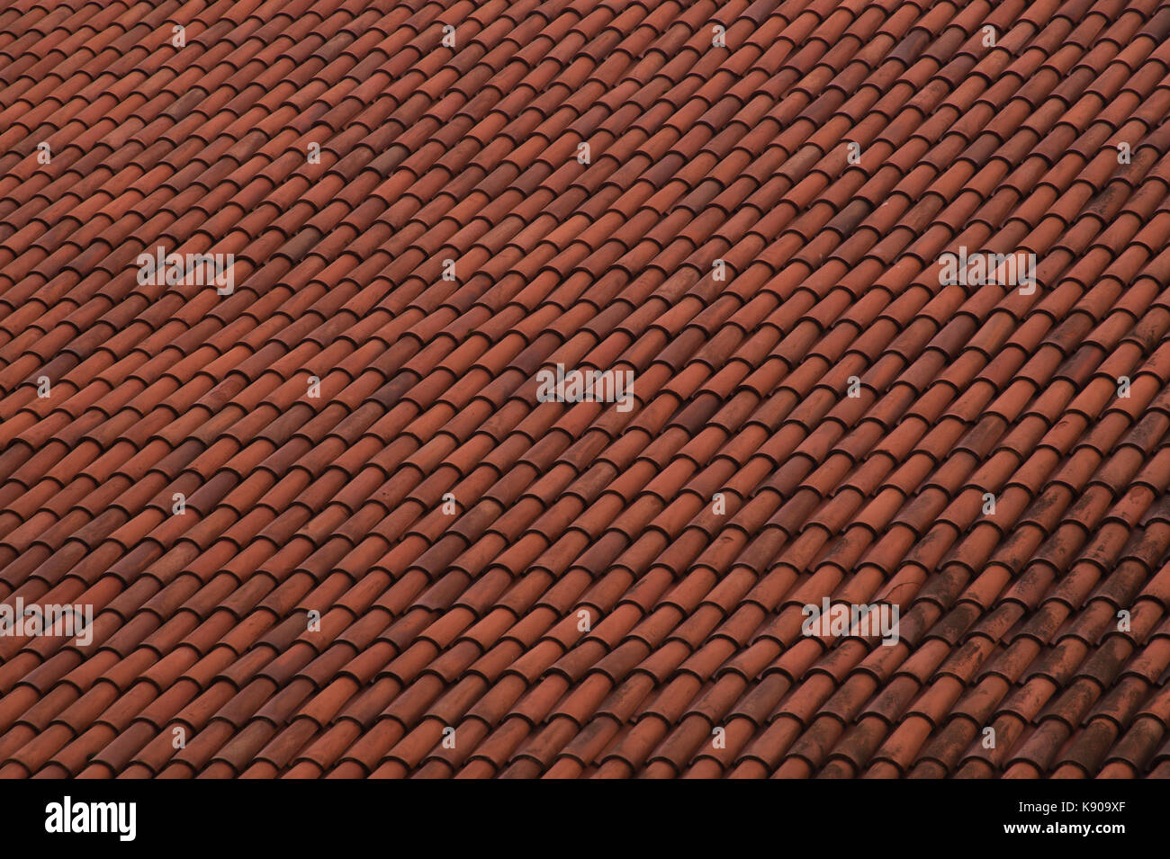 red tile roof texture background Stock Photo - Alamy