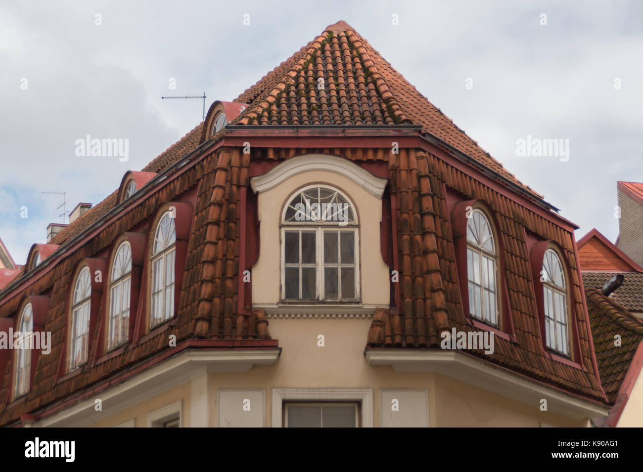 Houses in old town of Tallinn Estonia Stock Photo - Alamy