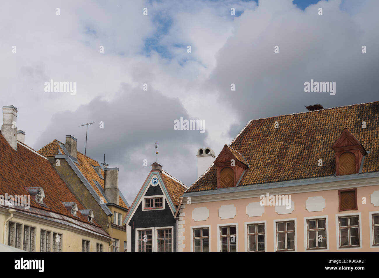 Houses in old town of Tallinn Estonia Stock Photo - Alamy