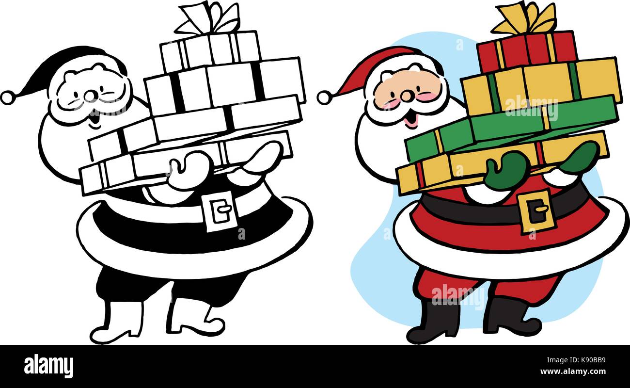 Santa claus delivering gifts hi-res stock photography and images - Alamy