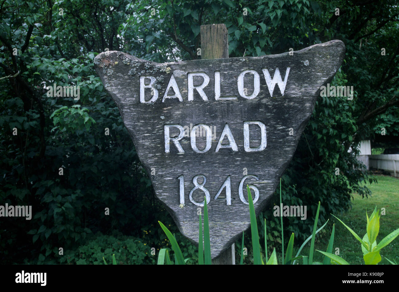 Barlow Trail sign, Philip Foster Farm Historic Site, Eagle Creek ...