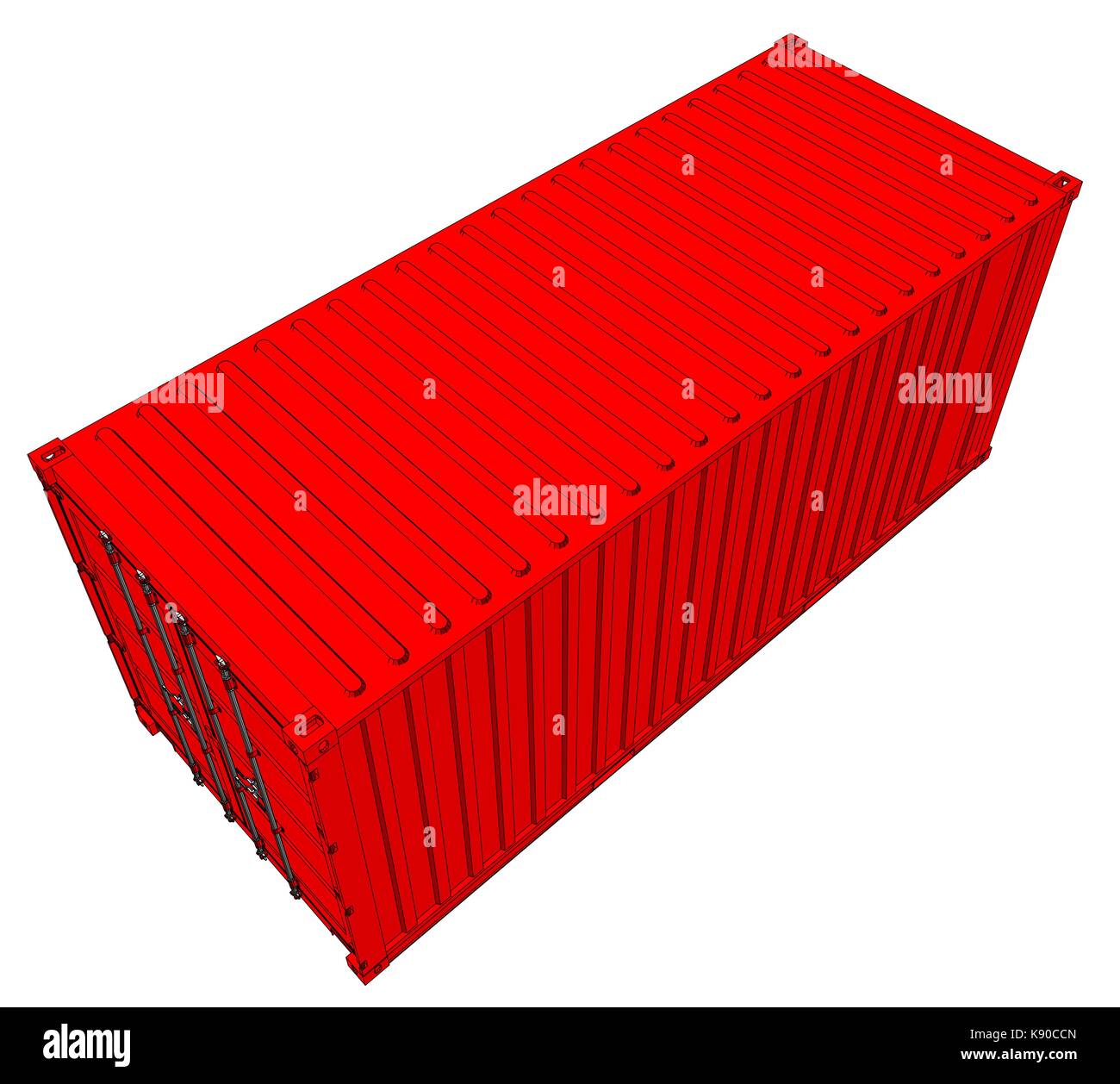 Vector of cargo container Stock Vector Image & Art - Alamy