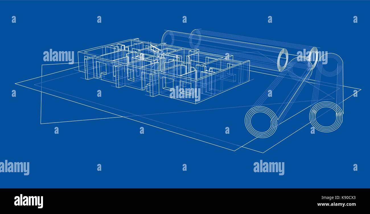 Floor plan drawings vector Stock Vector Images - Alamy