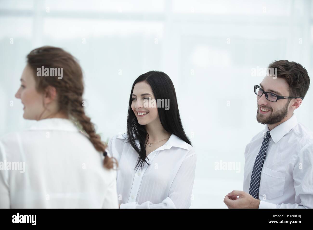 close-up of company employees in the office Stock Photo - Alamy