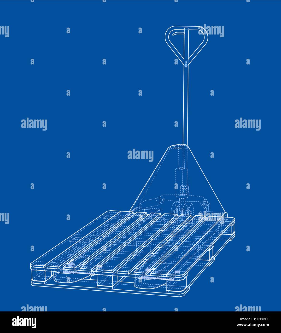 Hand pallet truck. Vector Stock Vector Image & Art - Alamy