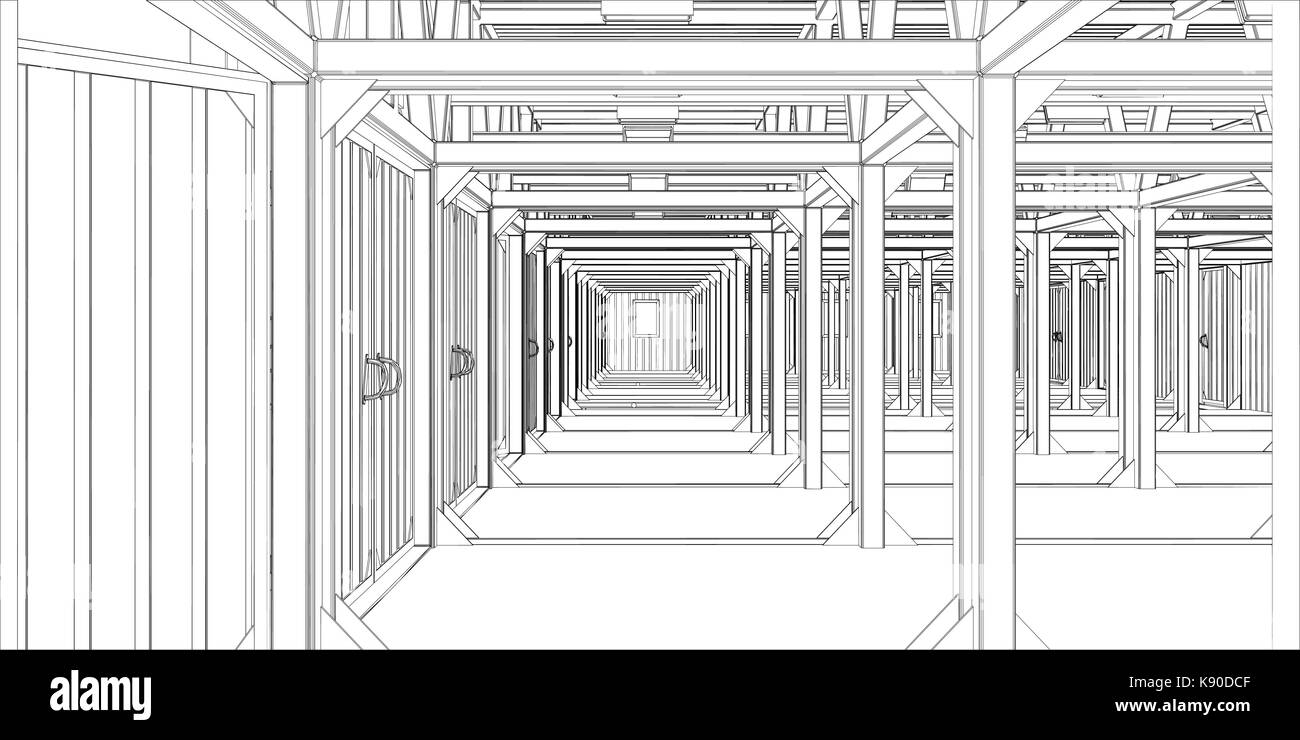 Vector illustration of industrial interior Stock Vector Image & Art - Alamy