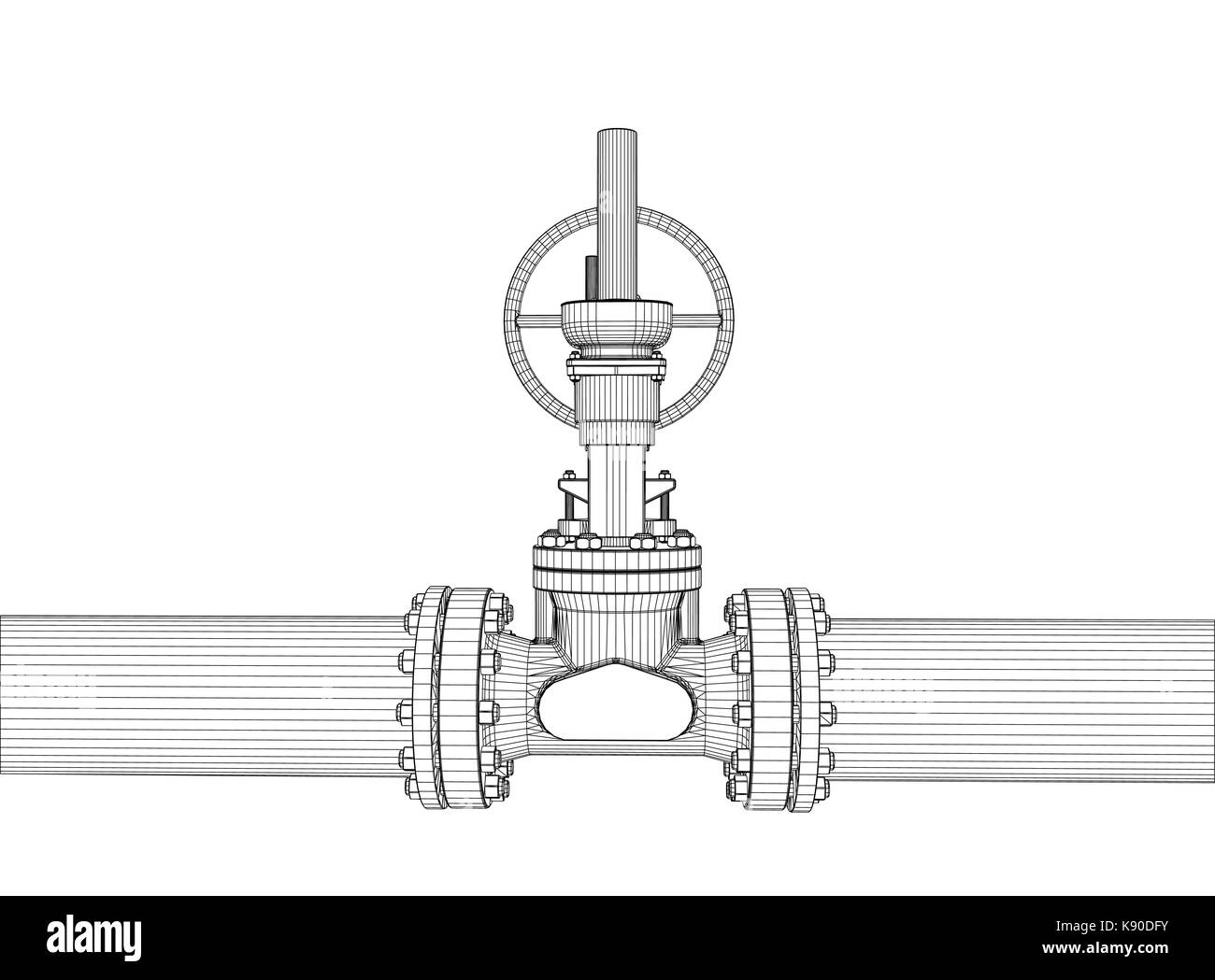 Industrial valve. Vector rendering of 3d Stock Vector Image & Art - Alamy