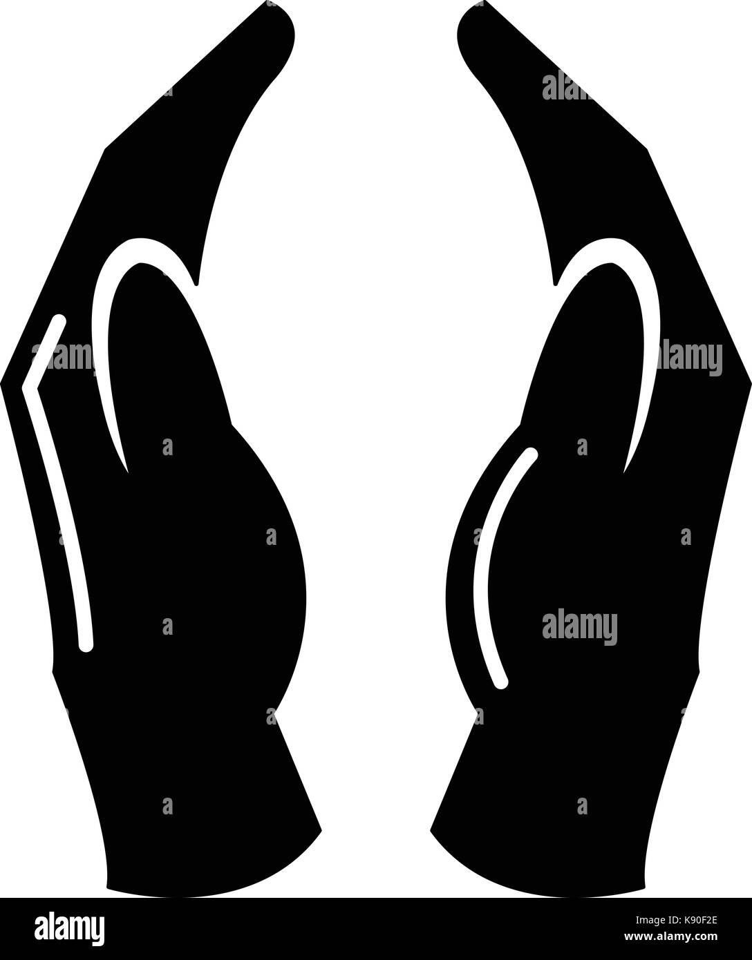 Hand symbol jain Black and White Stock Photos & Images - Alamy