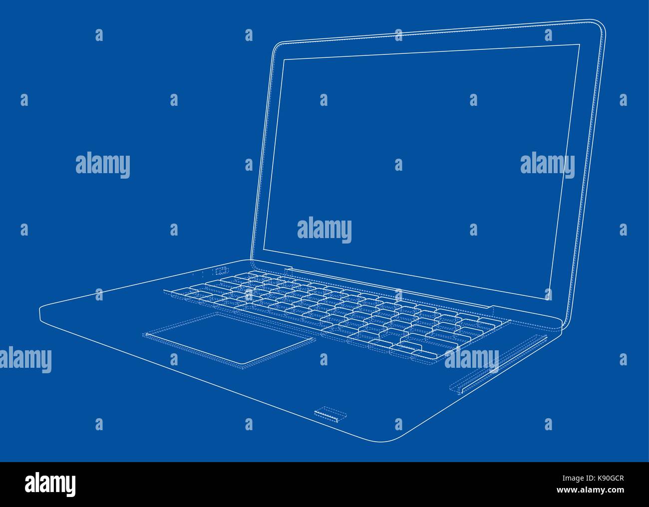 Laptop sketch. Vector Stock Vector Image & Art - Alamy