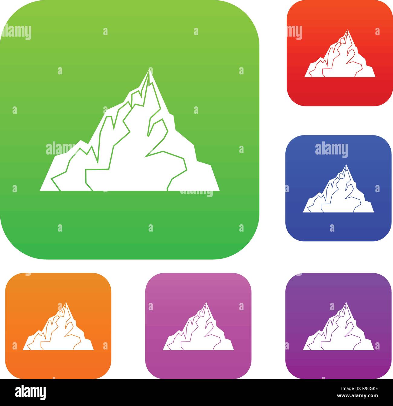 Iceberg set color collection Stock Vector Image & Art - Alamy