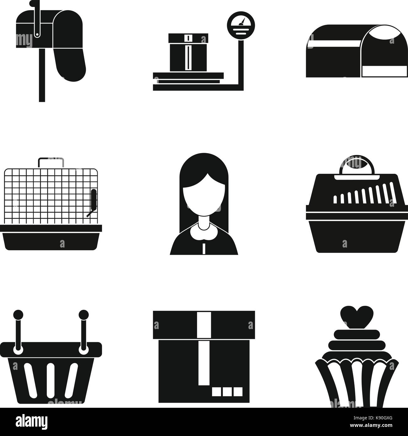 Trash icons set, simple style Stock Vector Image & Art - Alamy