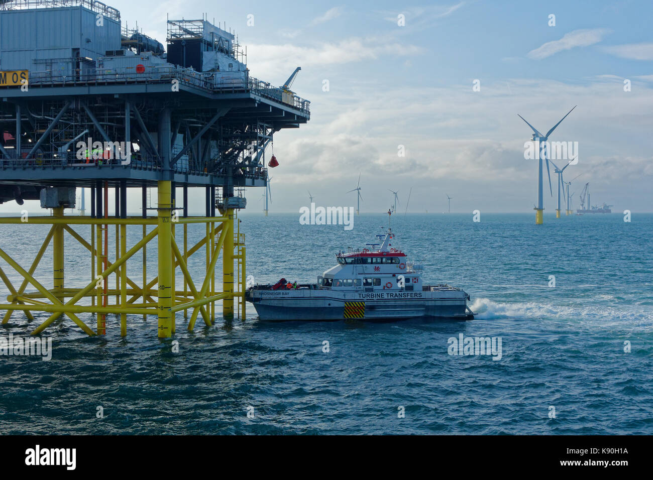Wind farm crew transfer vessel hi-res stock photography and images - Alamy