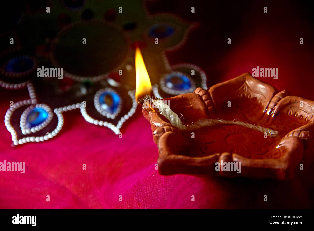 Indian Festival , Diwali lamp Stock Photo - Alamy