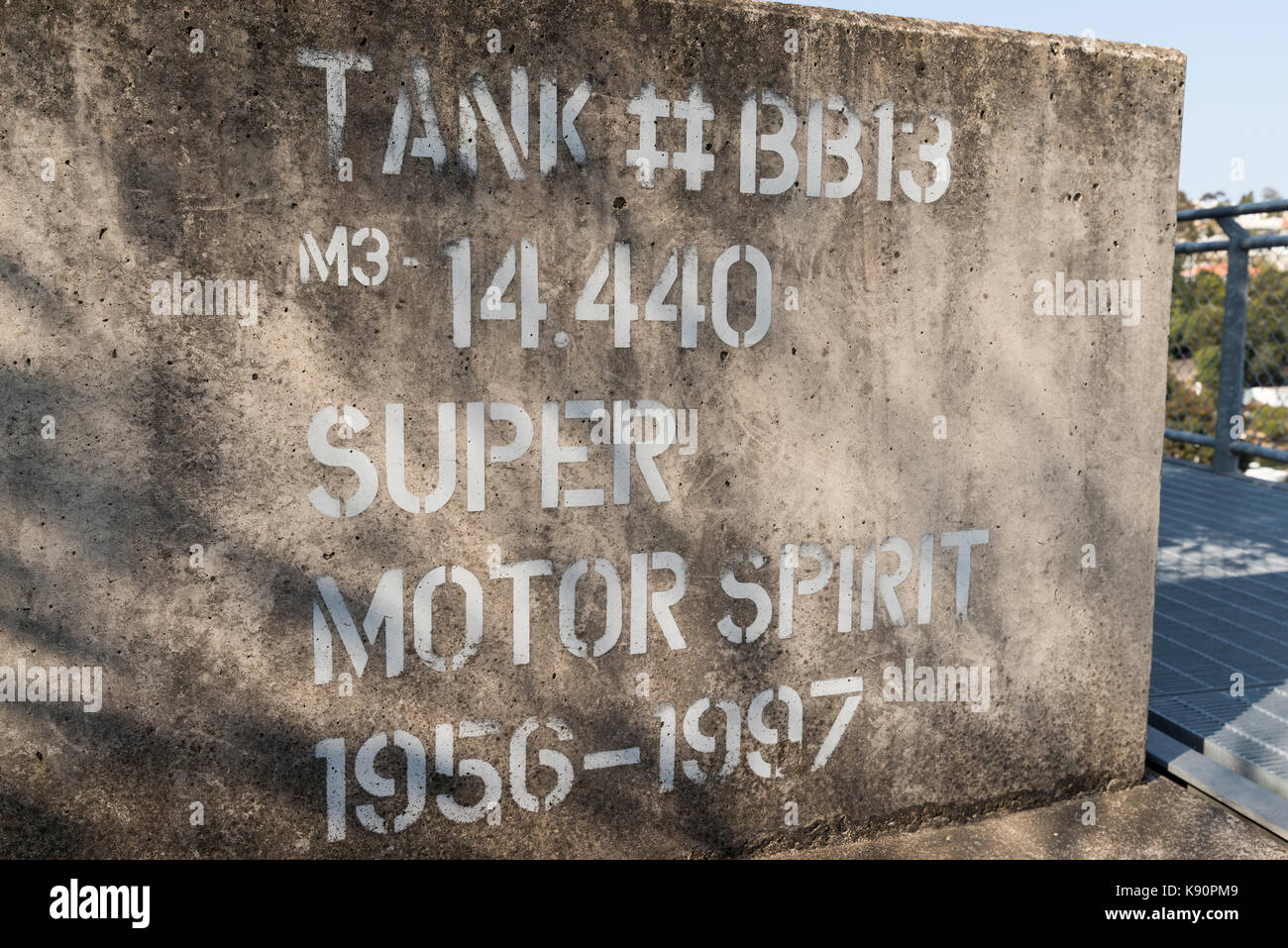 Sign at old BP Oil tank storage, after the regeneration project in ...