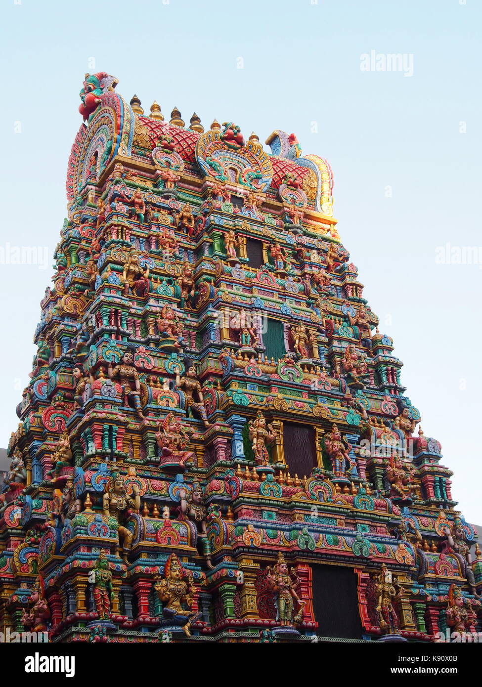 The Colorful Hindu Temple in Bangkok , Thailand, Hindu Art Stock Photo ...