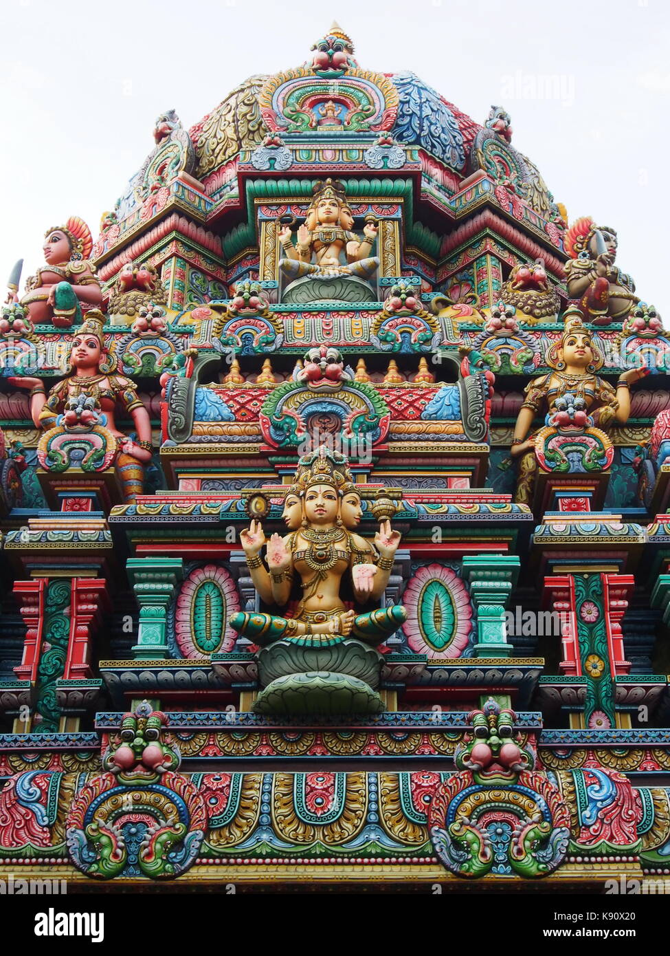 The Colorful Hindu Temple in Bangkok , Thailand, Hindu Art Stock Photo ...