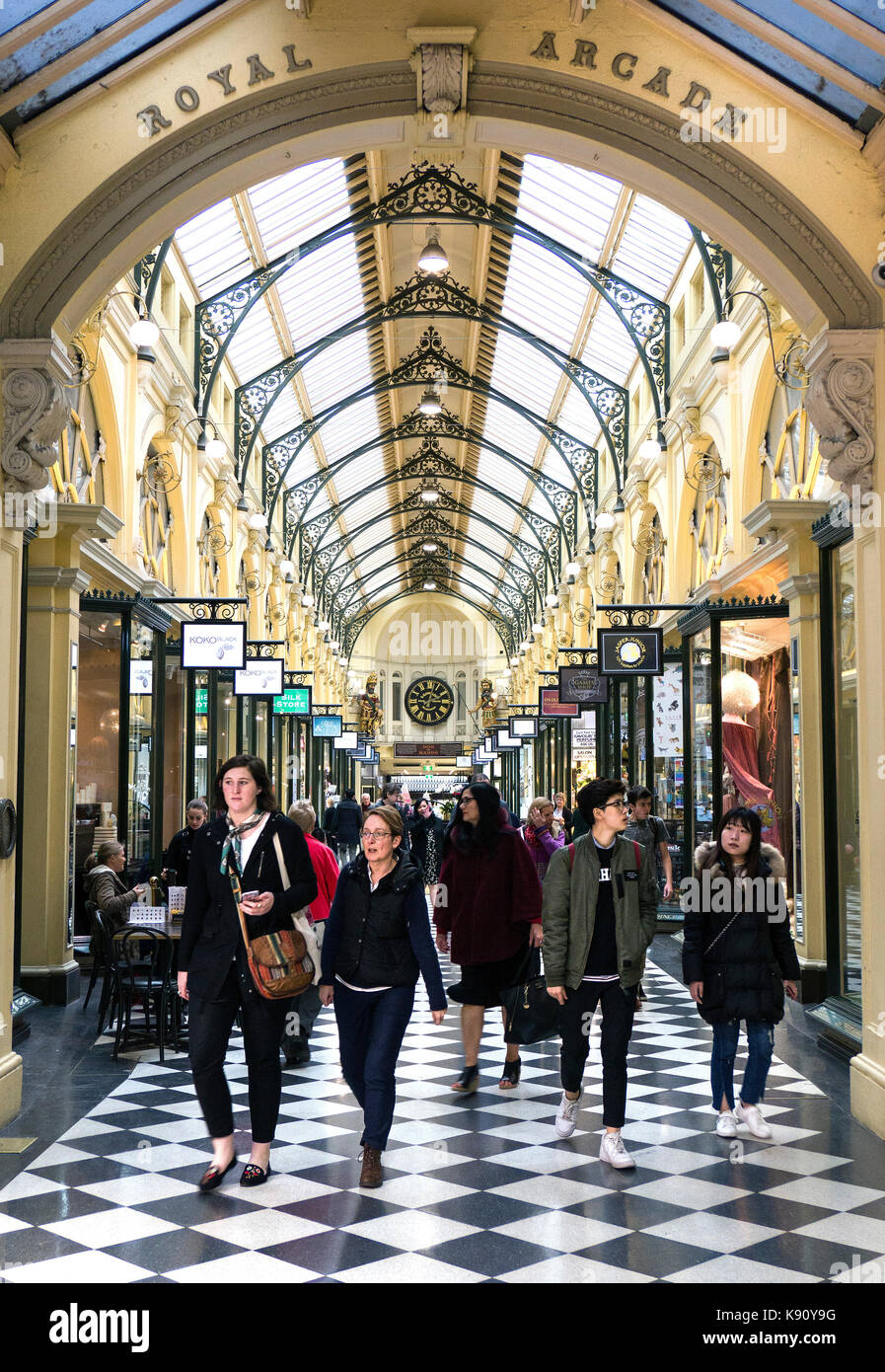 Historic Royal Arcade Melbourne Victoria Australia Stock Photo - Alamy