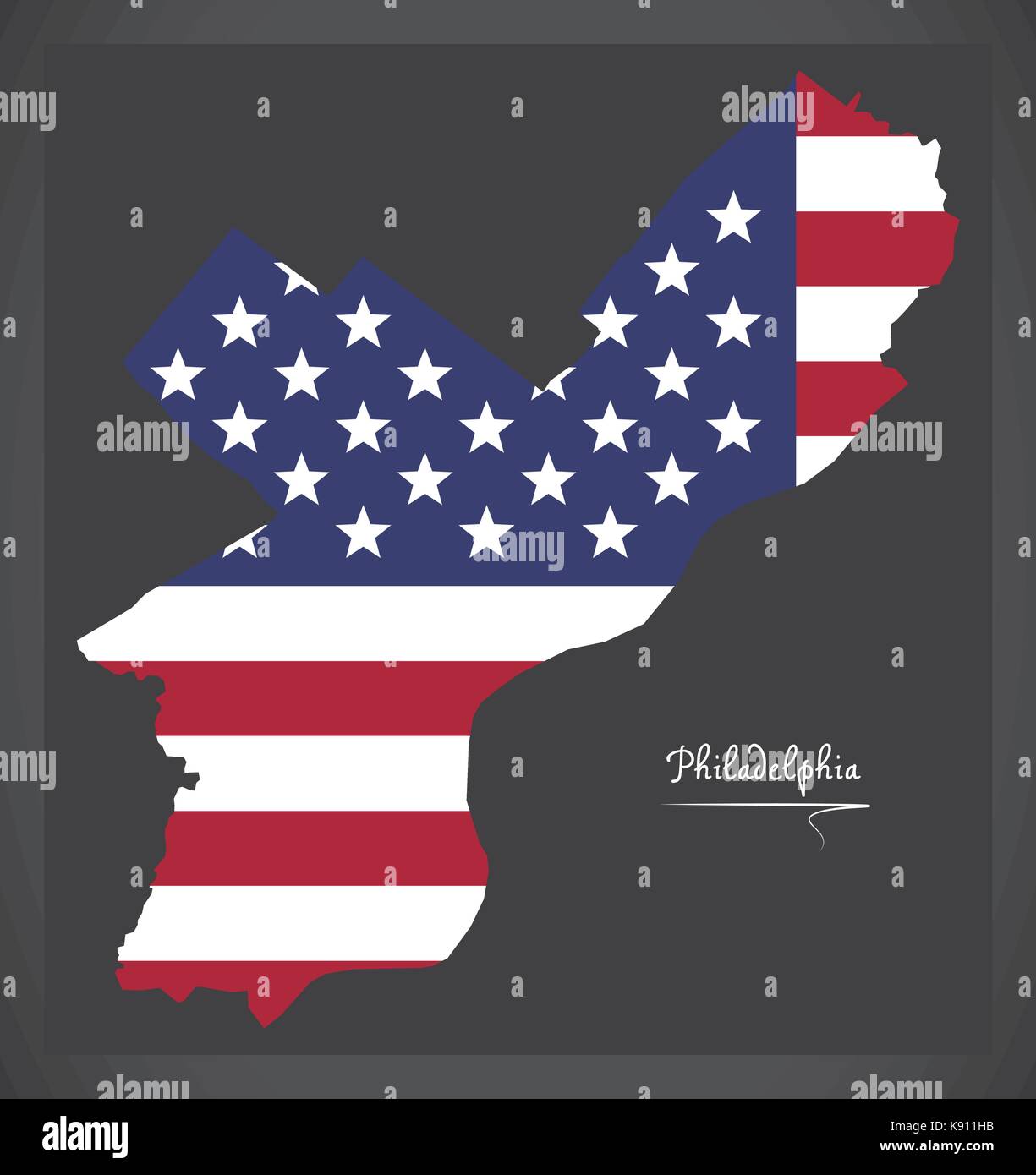 Philadelphia map Stock Vector Images - Alamy