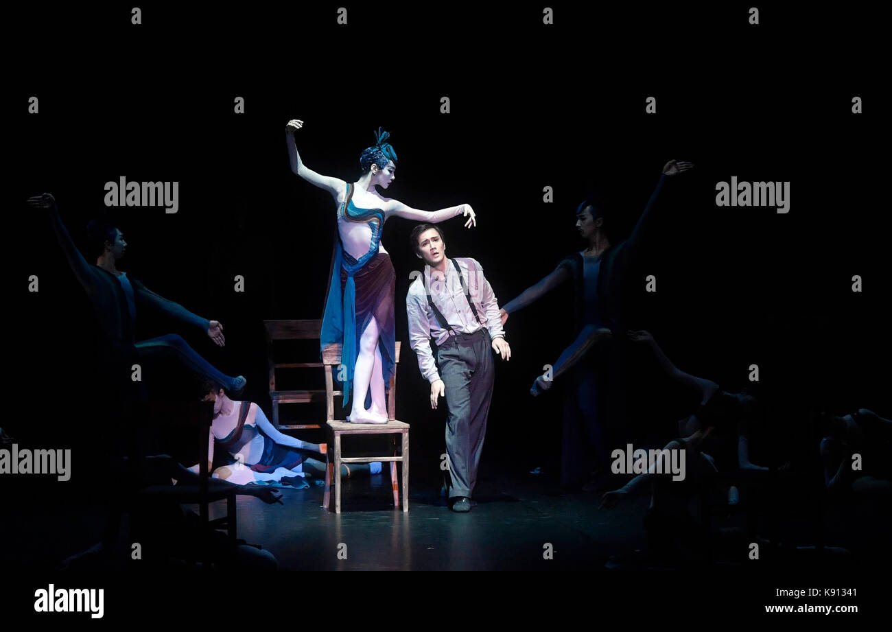 Beijing, China. 20th Sep, 2017. Dancers of the National Ballet of China ...