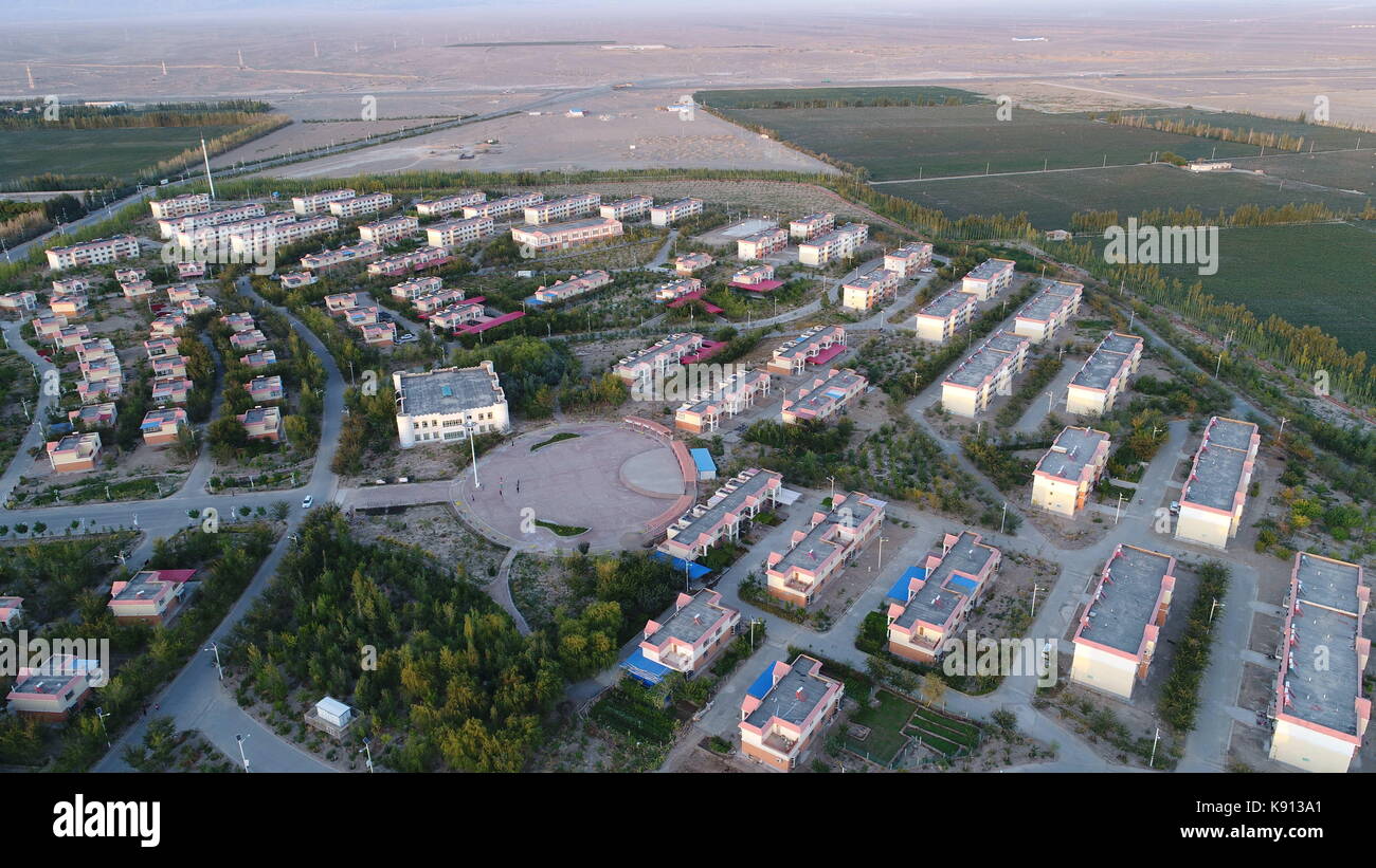 Hami, China. 21st Sep, 2017. Hami, Aerial photography of the first ...