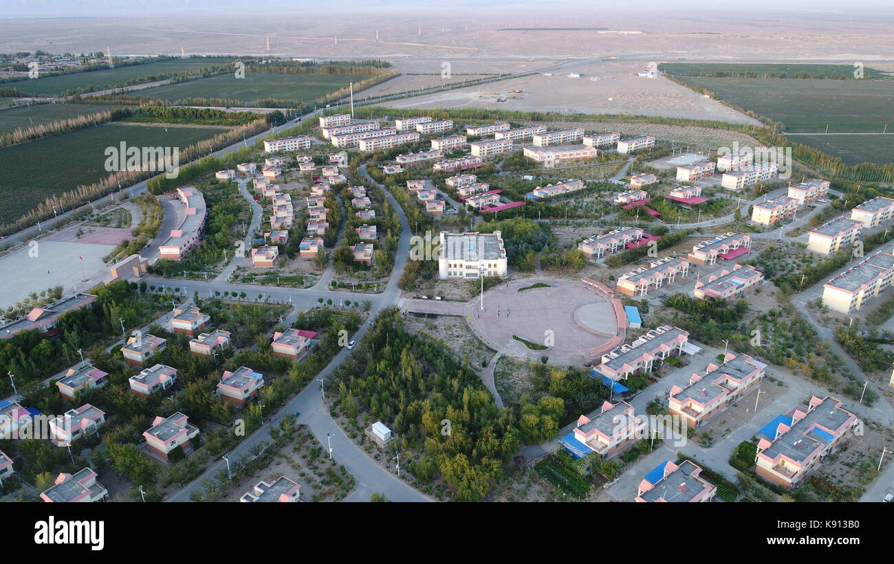 Hami, China. 21st Sep, 2017. Hami, Aerial photography of the first ...