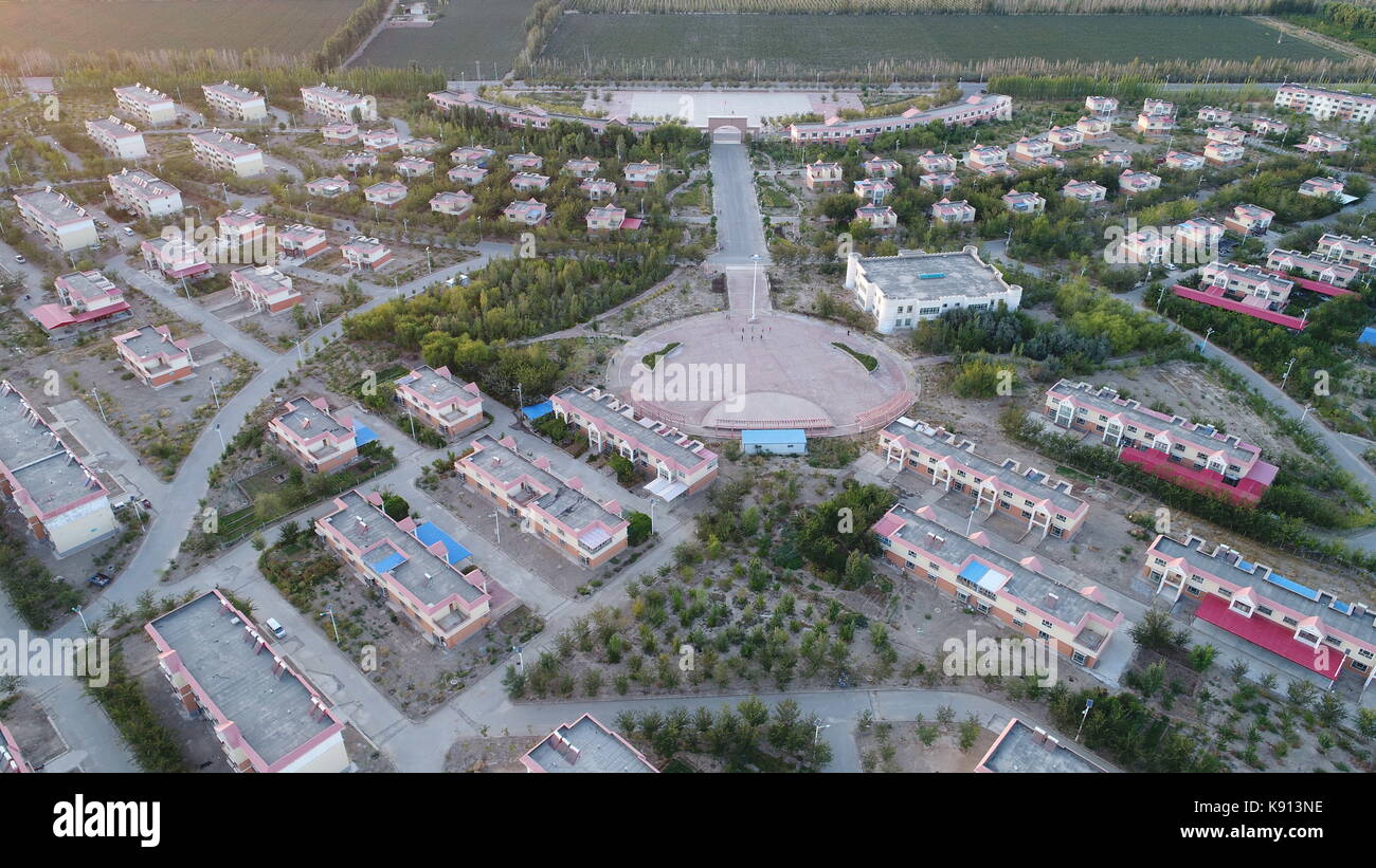 Hami, China. 21st Sep, 2017. Hami, Aerial photography of the first ...