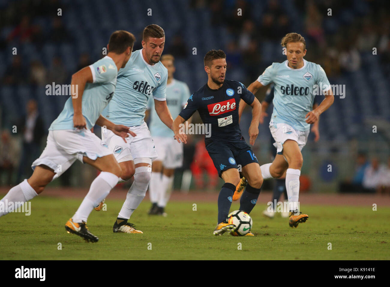 Rome, Italy. 20th Sep, 2017.Mertens in action during the football match ...