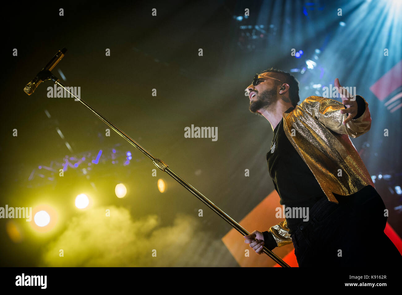 Singer Maluma during a concert in the Wizink Center of Madrid. Madrid ...