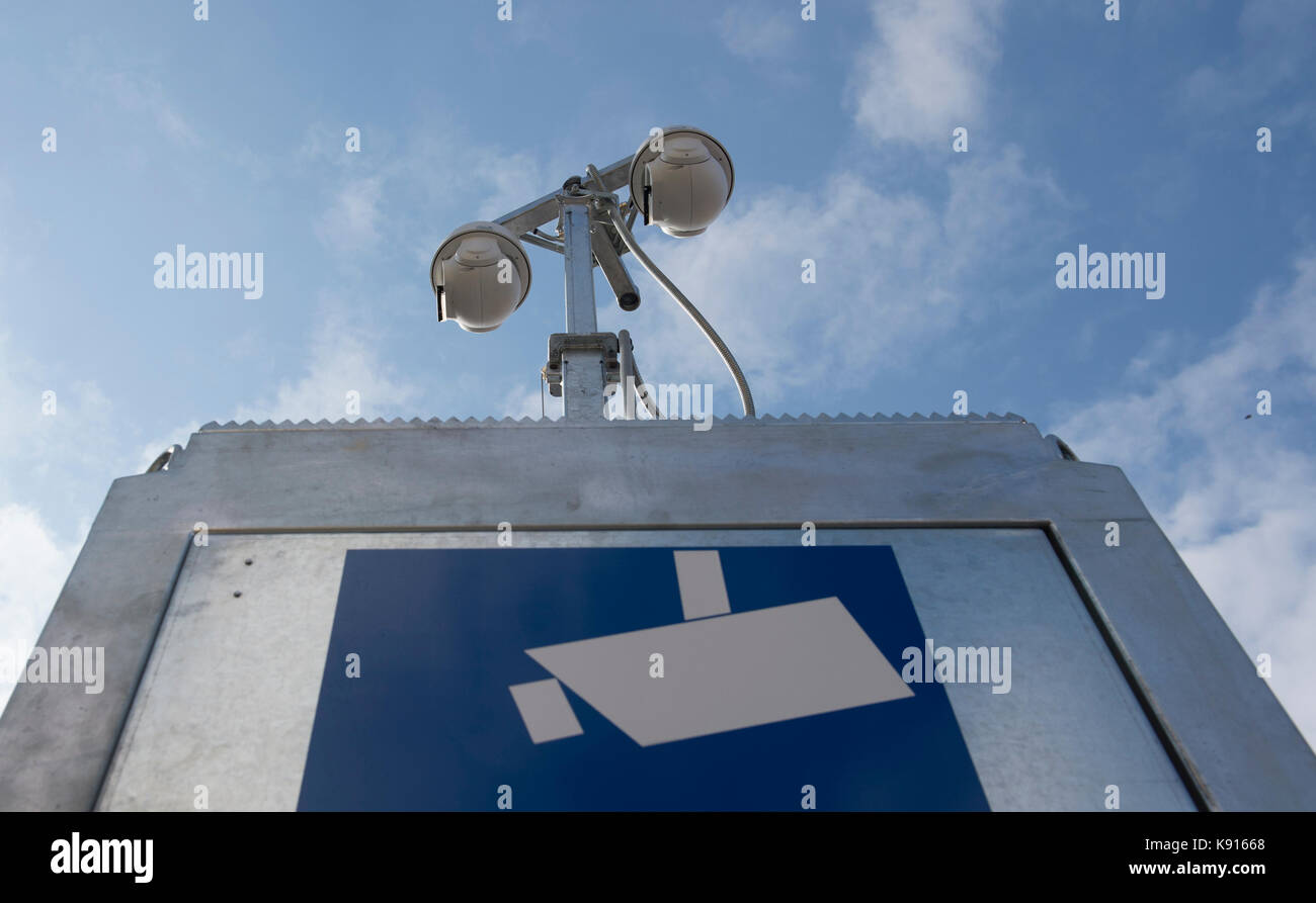 New mobile police CCTV cameras in the RAW centre in Berlin, Germany, 21 ...