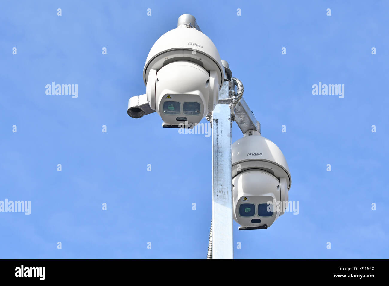 New mobile police CCTV cameras in the RAW centre in Berlin, Germany, 21 ...
