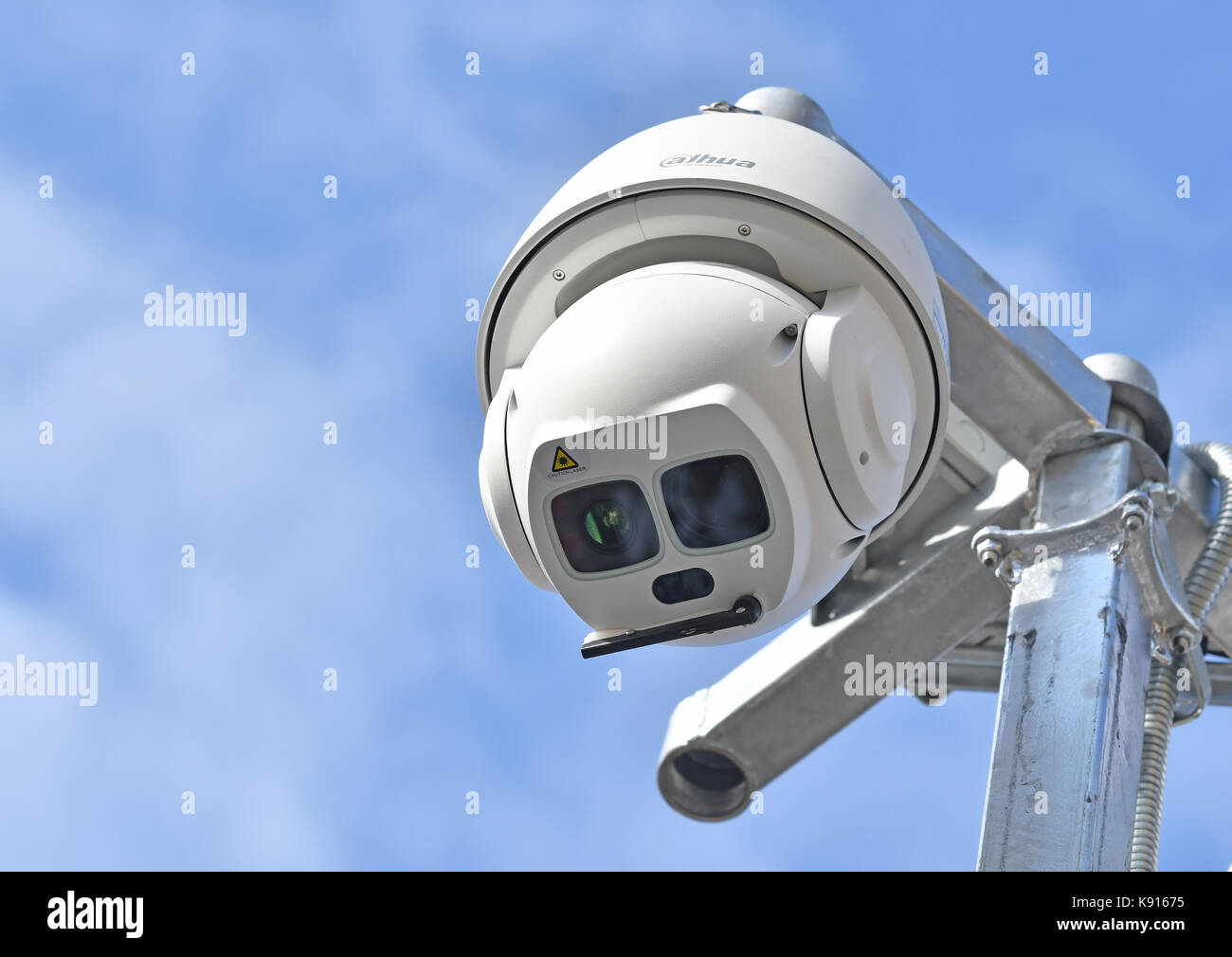 New mobile police CCTV cameras in the RAW centre in Berlin, Germany, 21 ...