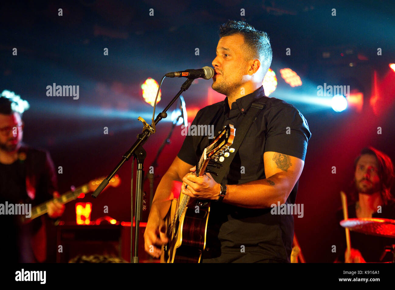 Abner Ramirez of Johnnyswim performs live on stage at Bi Nuu on ...