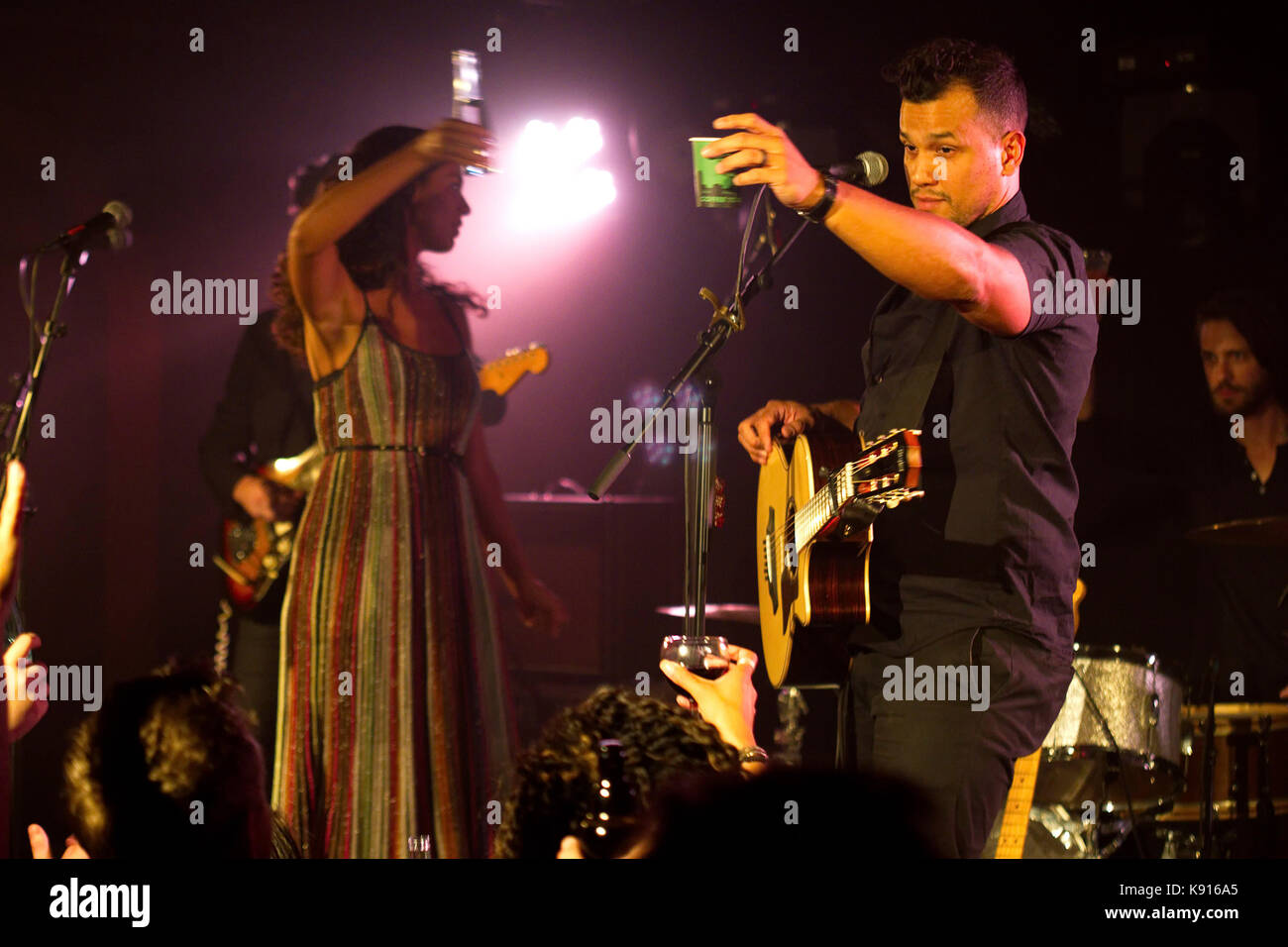 Amanda Sudano and Abner Ramirez of Johnnyswim perform live on stage at ...