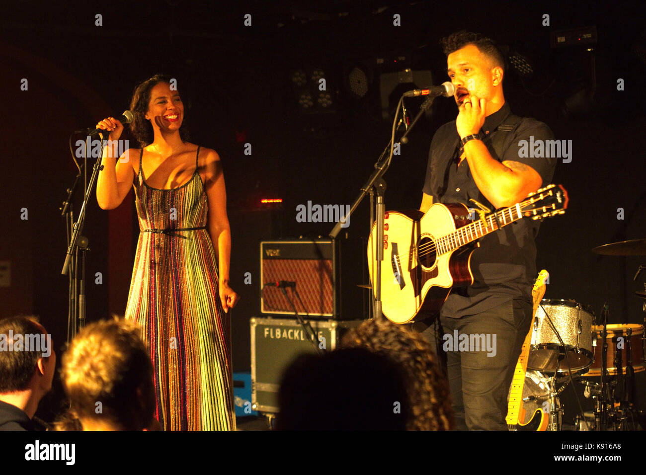 Amanda Sudano and Abner Ramirez of Johnnyswim perform live on stage at ...